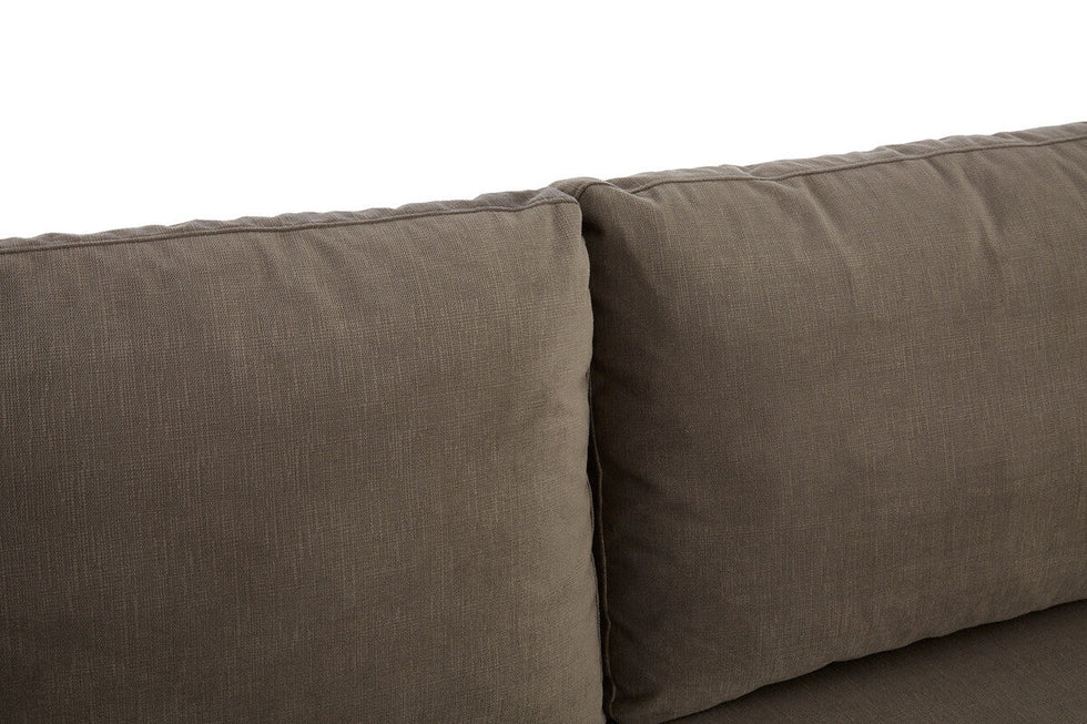 Freda Dark Grey Cotton Velvet 3 Seat Sofa – Bargainia.com