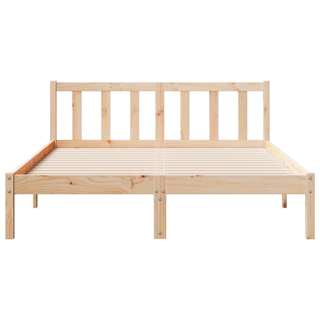 Extra Long Bed Frame without Mattress 160x210 cm Solid Wood Pine ...