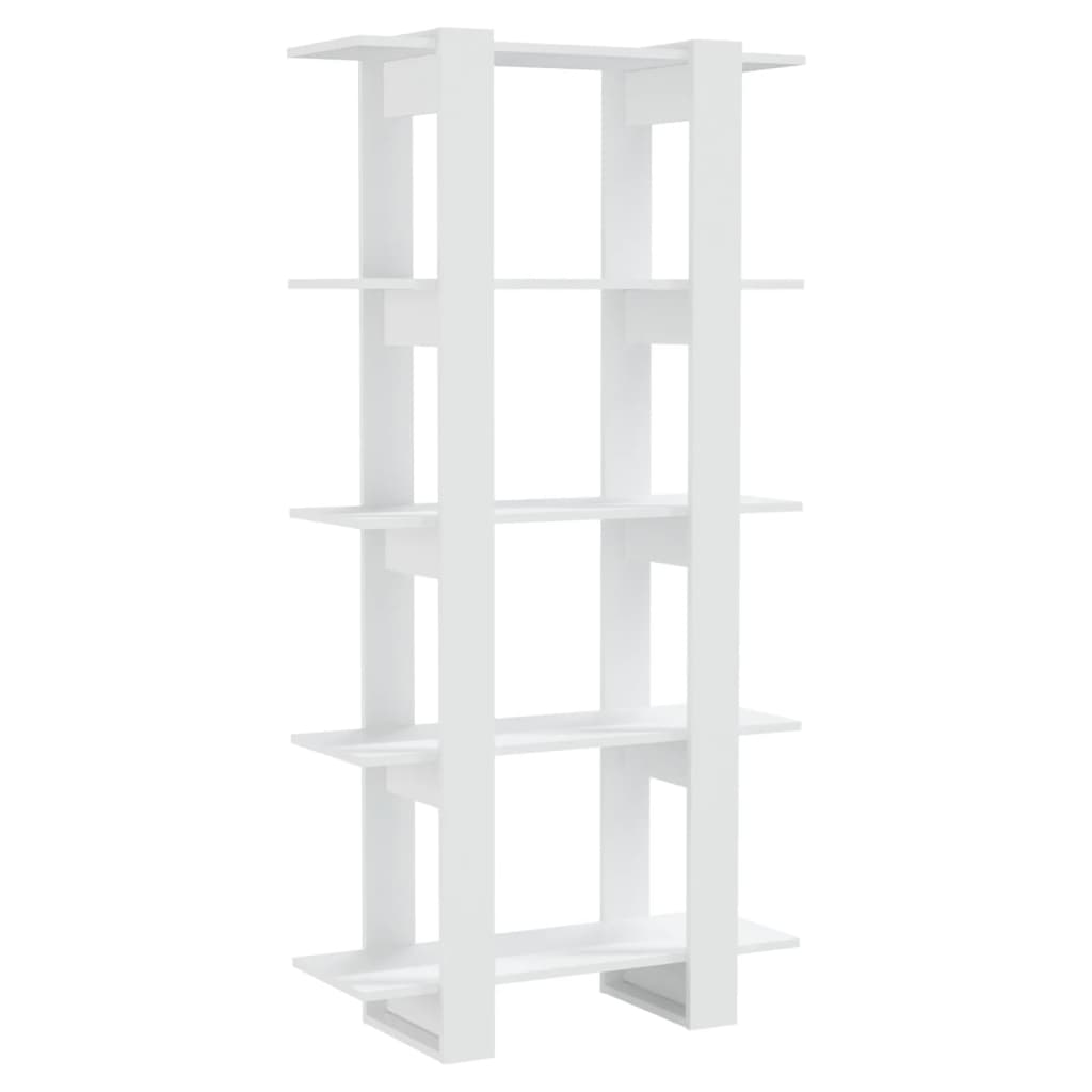 Book Cabinet/Room Divider White 80x30x160 cm Engineered Wood ...