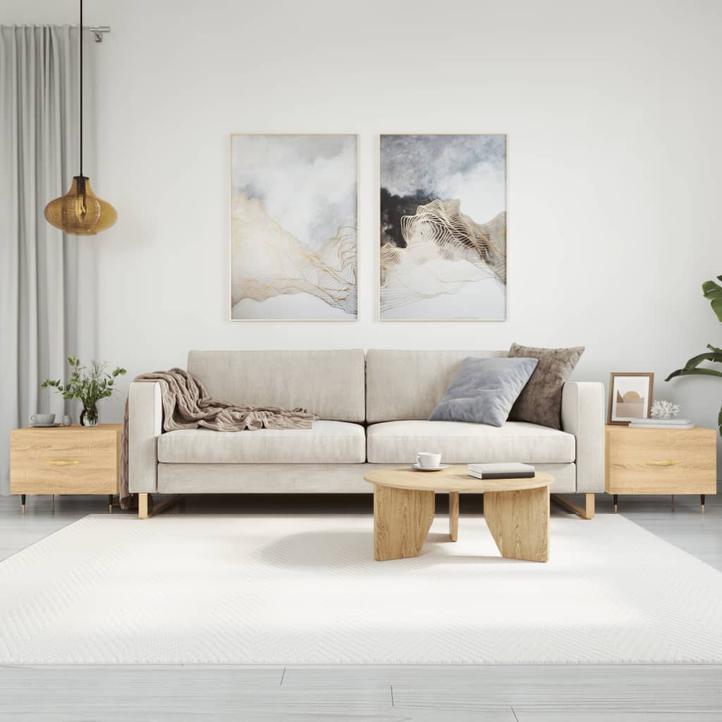 Coffee Tables 2 pcs Sonoma Oak 50x50x40 cm Engineered Wood – Bargainia.com