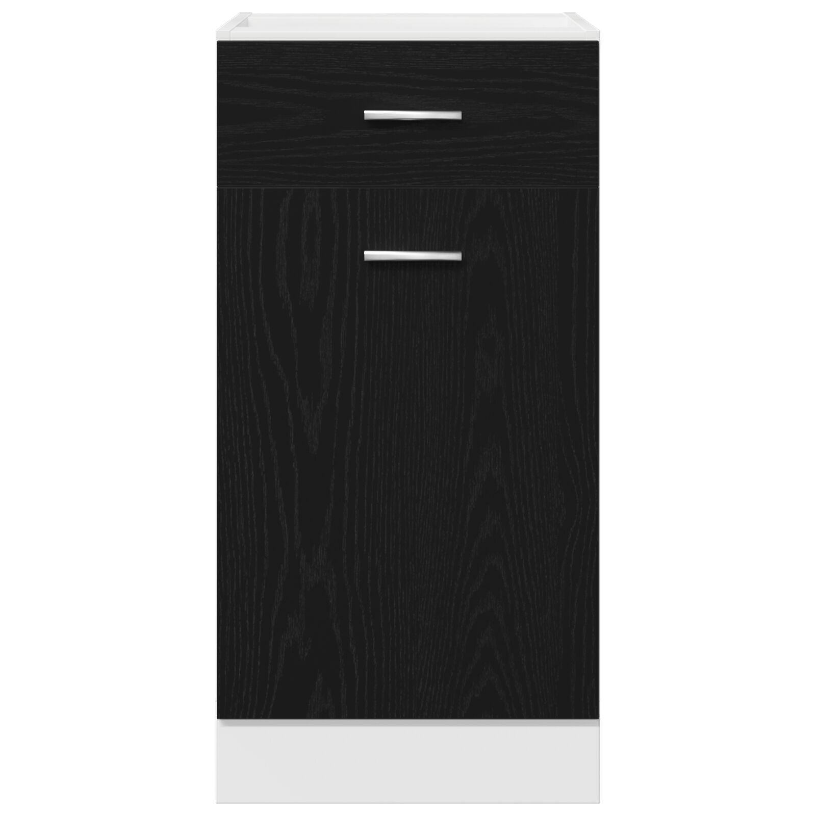 Drawer Bottom Cabinet - Black Oak, 40x46x81.5 cm, Made of Engineered W ...