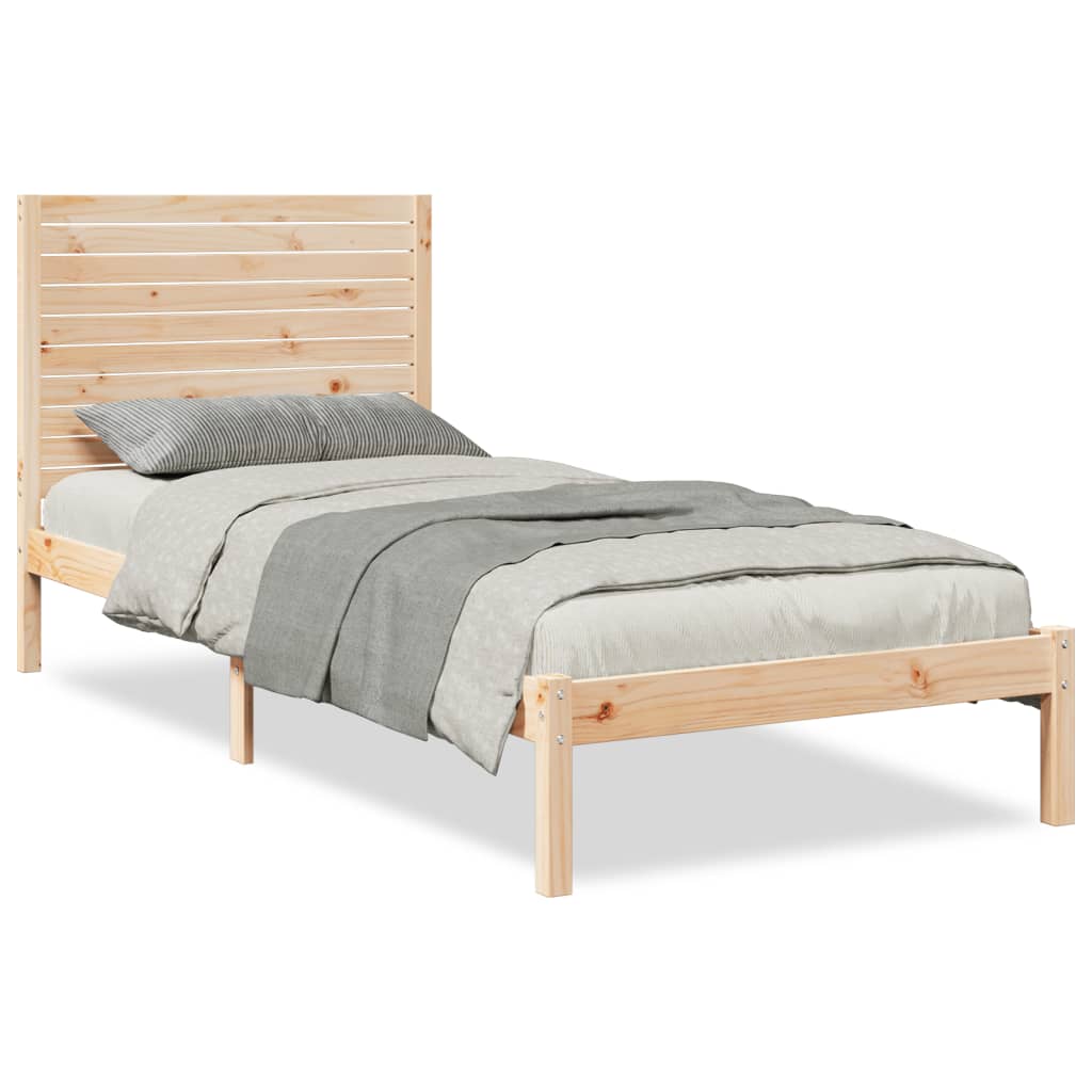 Extra Long Bed Frame without Mattress 90x220 cm Solid Wood – Bargainia.com
