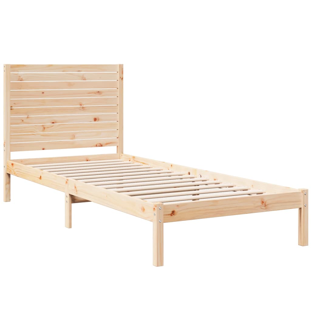 Extra Long Bed Frame without Mattress 90x220 cm Solid Wood – Bargainia.com