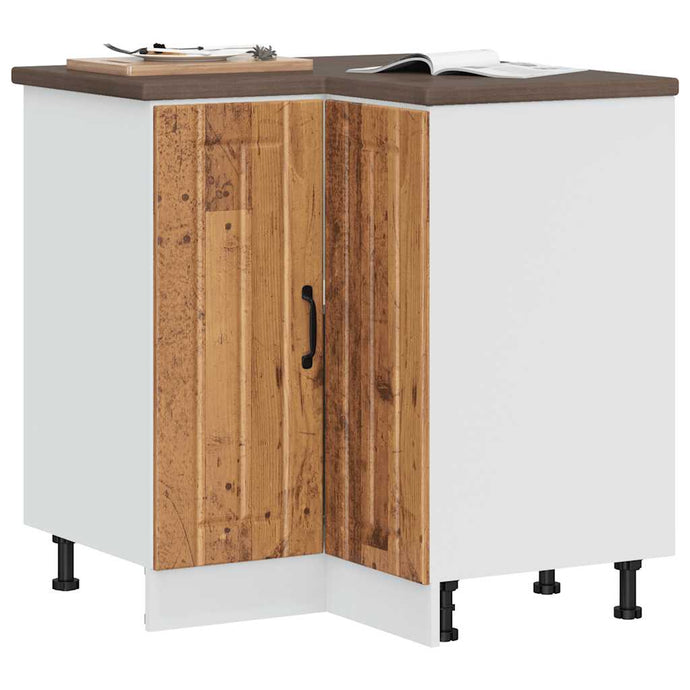 Kitchen Corner Base Cabinet Lucca Old Wood Engineered Wood – Bargainia.com