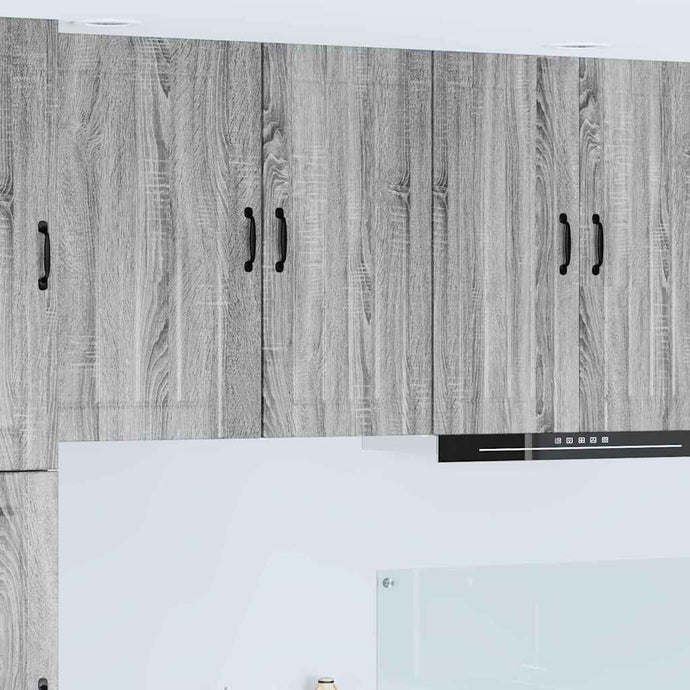 Kitchen Wall Cabinet with Shelf Grey Sonoma 40 x 31 x 80 cm – Bargainia.com