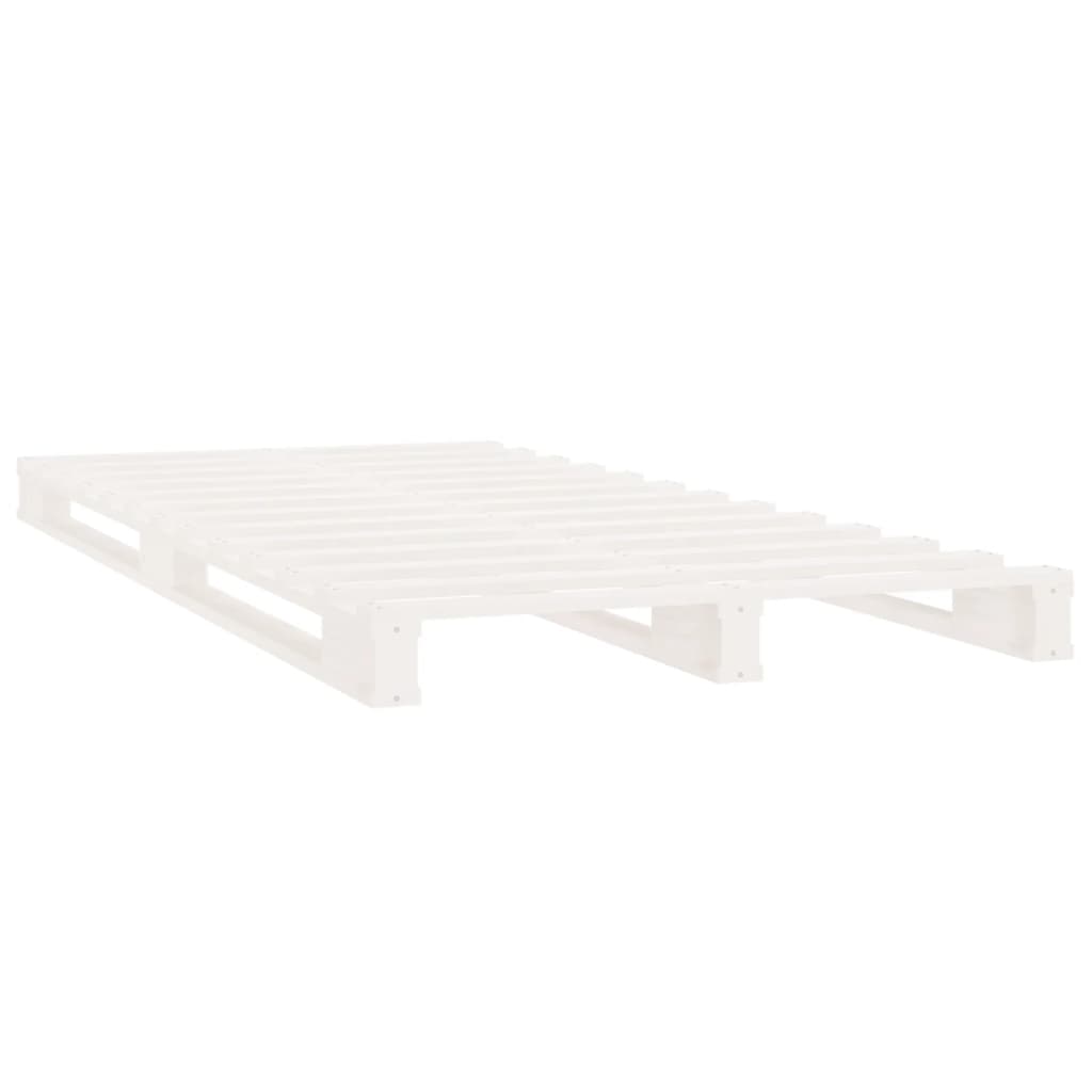 Pallet Bed without Mattress White 90x200 cm Solid Wood – Bargainia.com