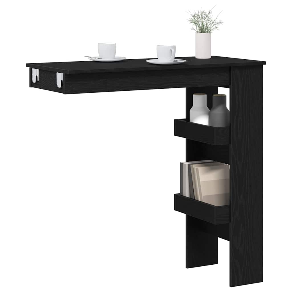 Wall Bar Table Black oak 102 x 55 x 103.5 cm Engineered wood ...