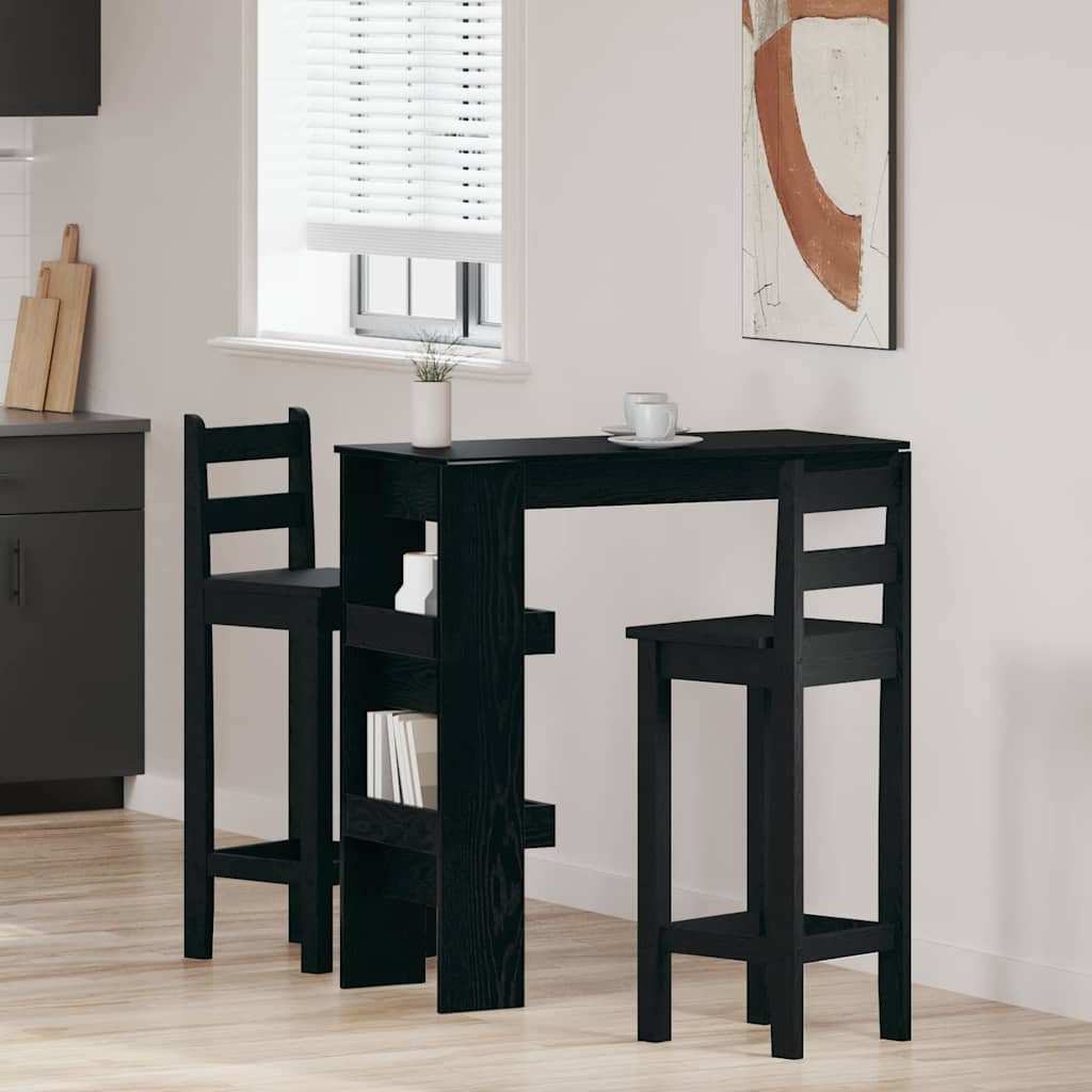 Wall Bar Table Black oak 102 x 55 x 103.5 cm Engineered wood ...