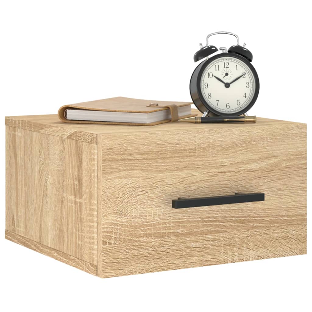 Wall-mounted Bedside Cabinets 2 pcs Sonoma Oak 35x35x20 cm – Bargainia.com